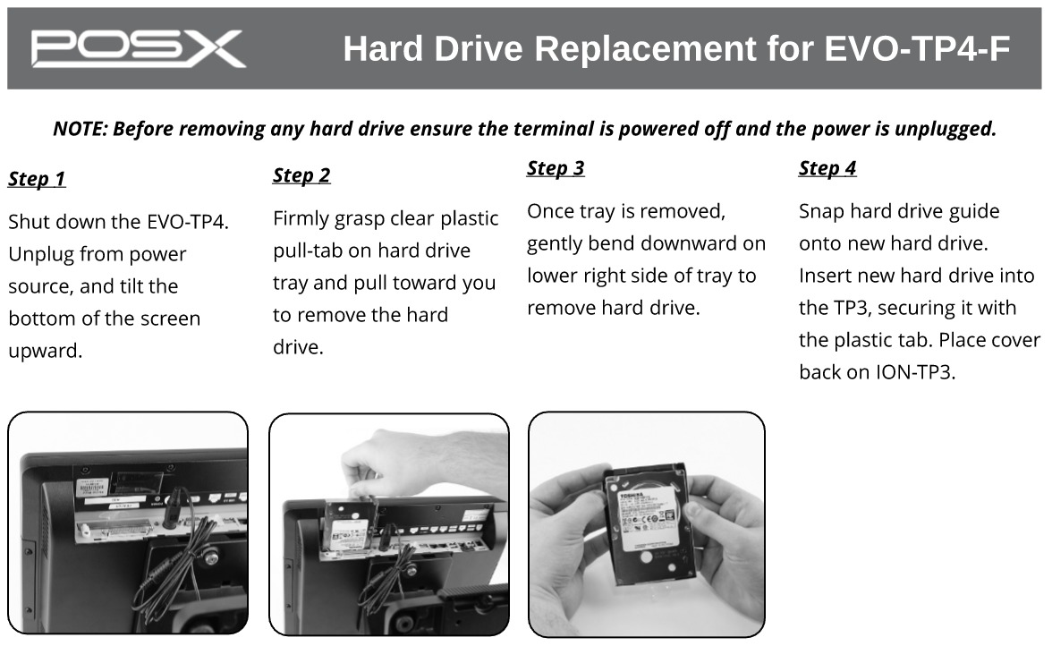 EVO TP4 - Drive Replacement/Swap Instructions - POS-X